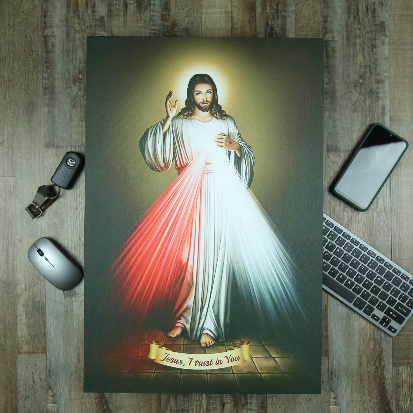 Divine Mercy Jesus I Trust In You Wall Art Decor - 8x12 Inches or 16x24 ...