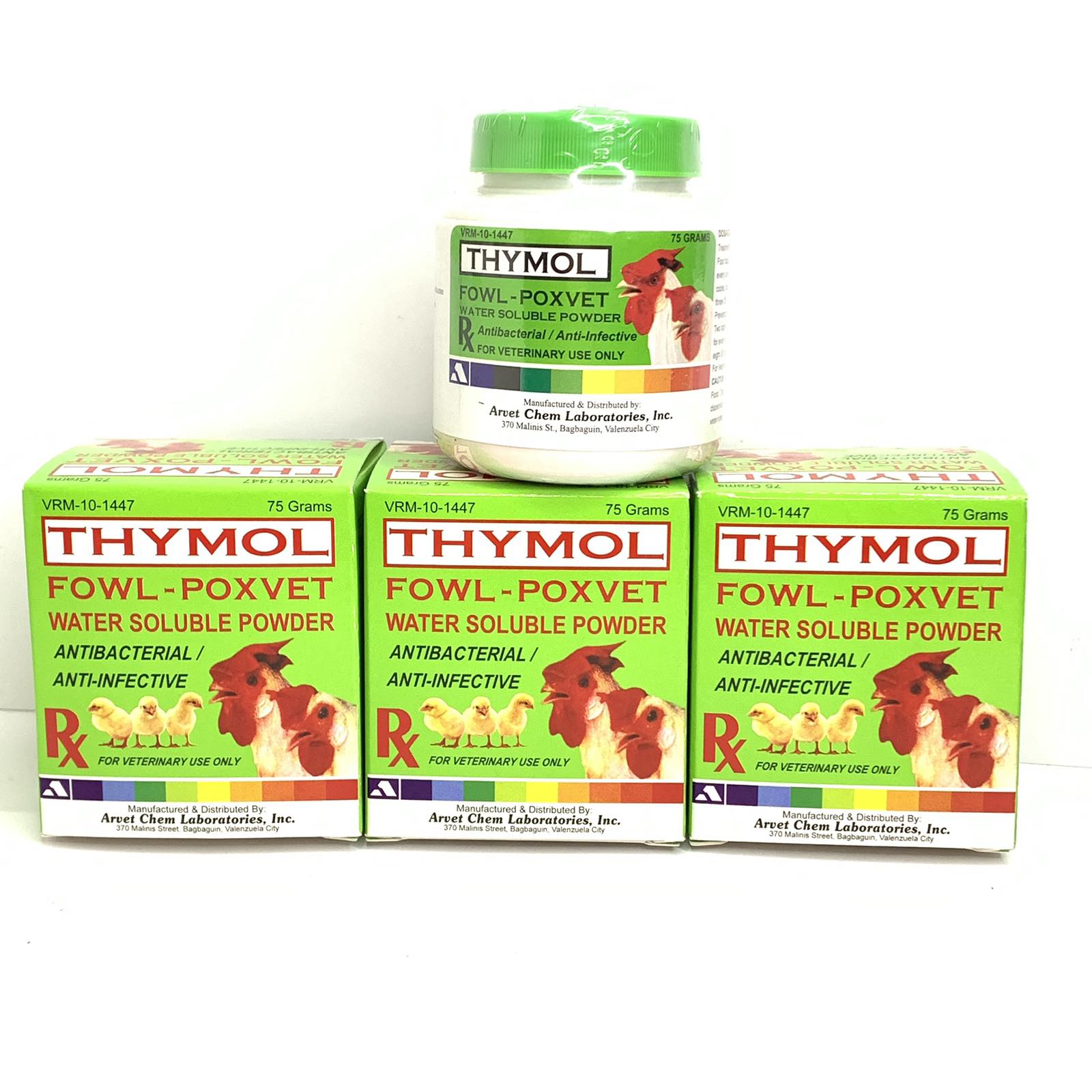 [SOUTH VET] 3pcs Thymol Powder Fowl-Poxvet 75 grams for Gamefowl ...