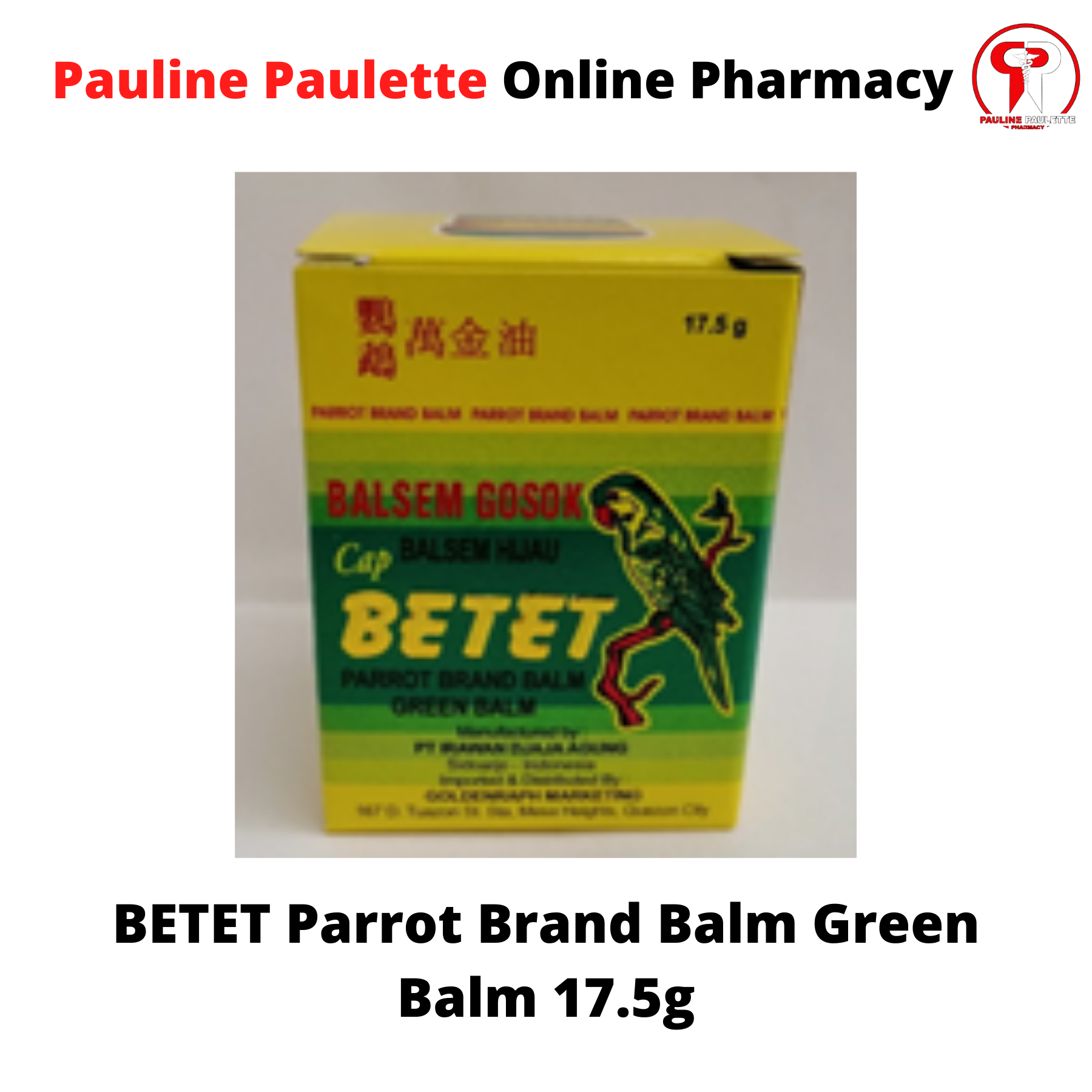 BETET Parrot Brand Balm Green Balm 17.5g | Lazada PH
