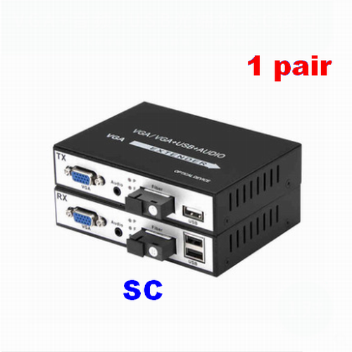 VGA to fiber optic converter 1080P VGA Fiber Optic Video Extender KVM ...