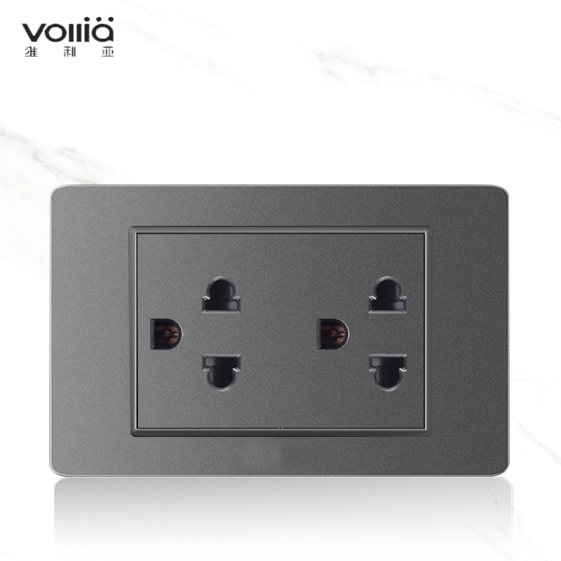 VOLLIA Gray Wall Switch for Light 15amp Universal Wall Socket Outlet ...