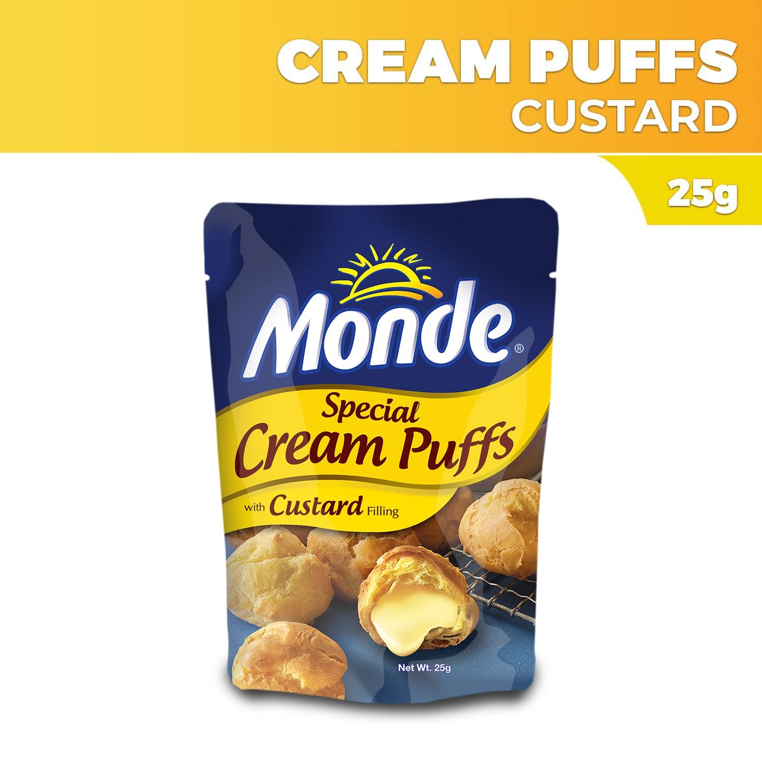 Monde Special Cream Puffs Custard 25g | Lazada PH