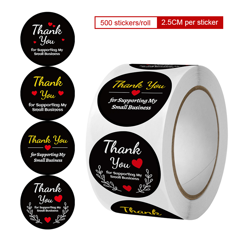 500 Pcs Birthday Gift Tag Stickers Thank You Stickers Halloween ...