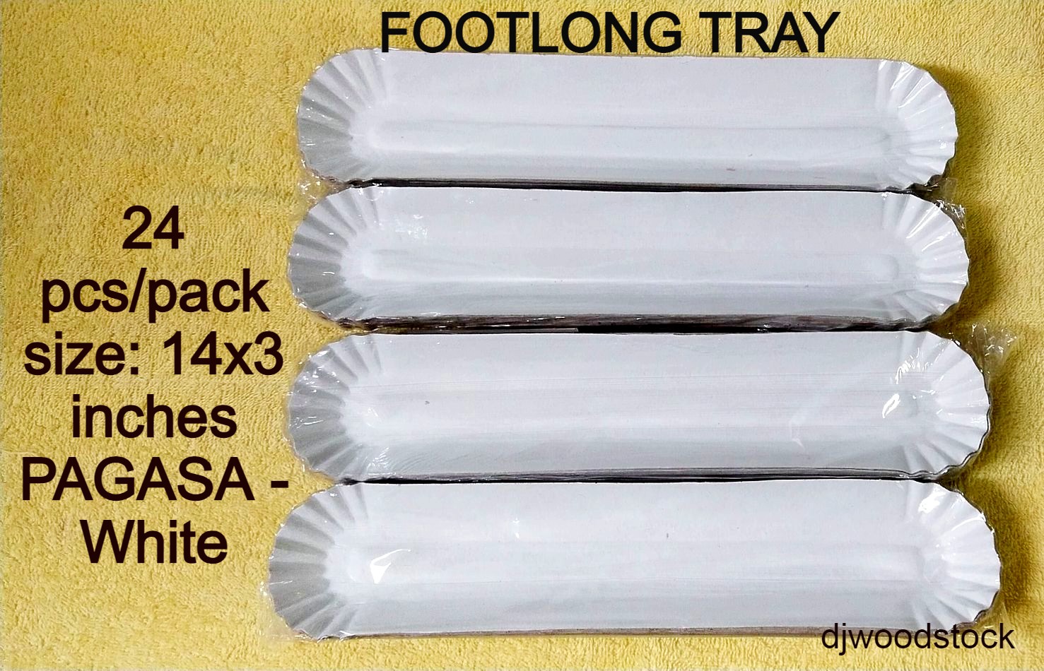 NEW FOOTLONG TRAY , FOOTLONG SANDWICH PAPER TRAY - WHITE 24 pcs/pack ...
