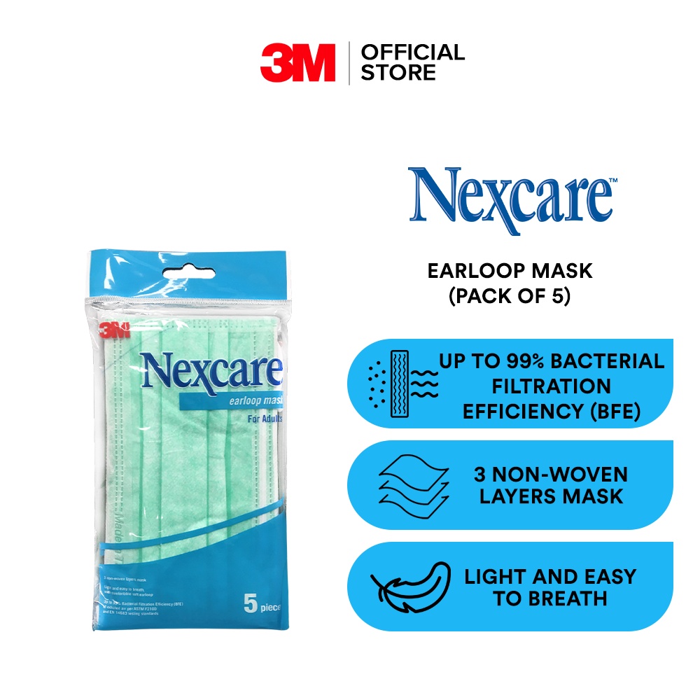 Nexcare Earloop Mask (Pack of 5) | Lazada PH