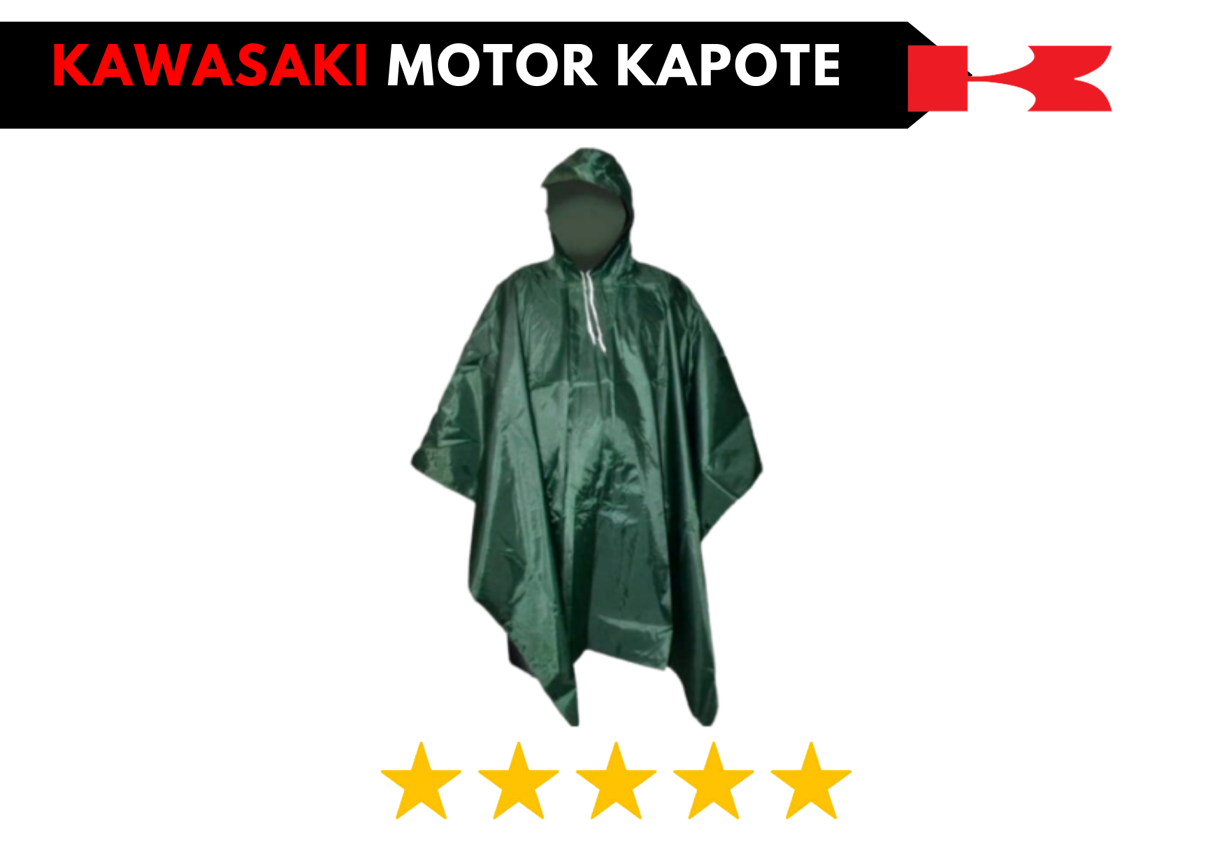 KAWASAKI BARAKO KAPOTE / RAIN COAT / KAPOTE / PONCHO KAPOTE / KAPOTE ...