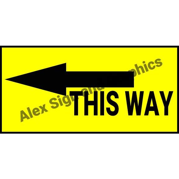 This Way - Left PVC Signage - 3.75 x 7.5 inches | Lazada PH