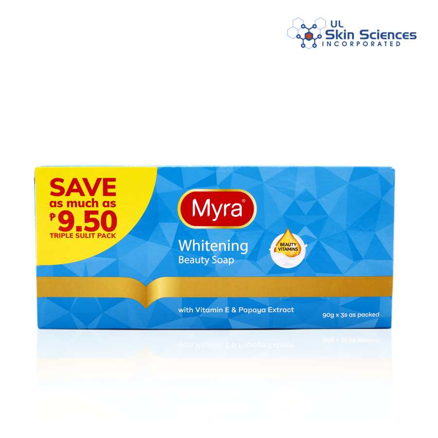 Unilab MYRA WHITENING BAR SOAP 90g x 3 | Lazada PH