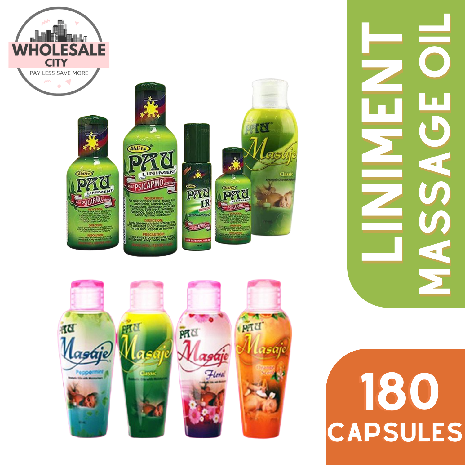 PAU LINIMENT & PAU MASAJE OIL 10ml/30ml/60ml/roll on | Lazada PH