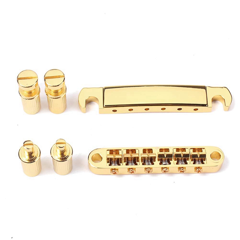 1 Set Gold Plated Guitar Bridge Locking Tune-O-Matic Tom Bridge and ...