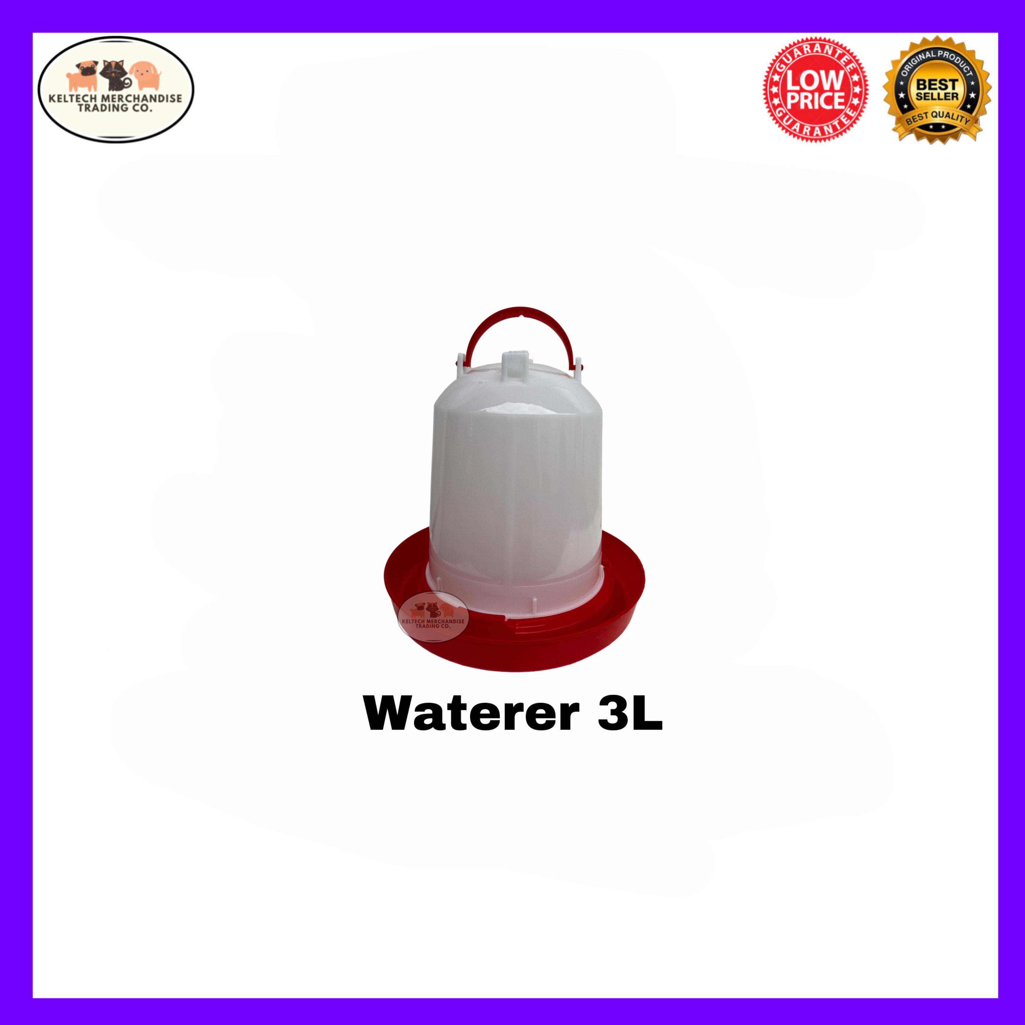 Automatic Chicken Feeder Bucket for Feeds 3 Kg / Chicken Waterer 3L & 3L Feeds Poultry Supply ...