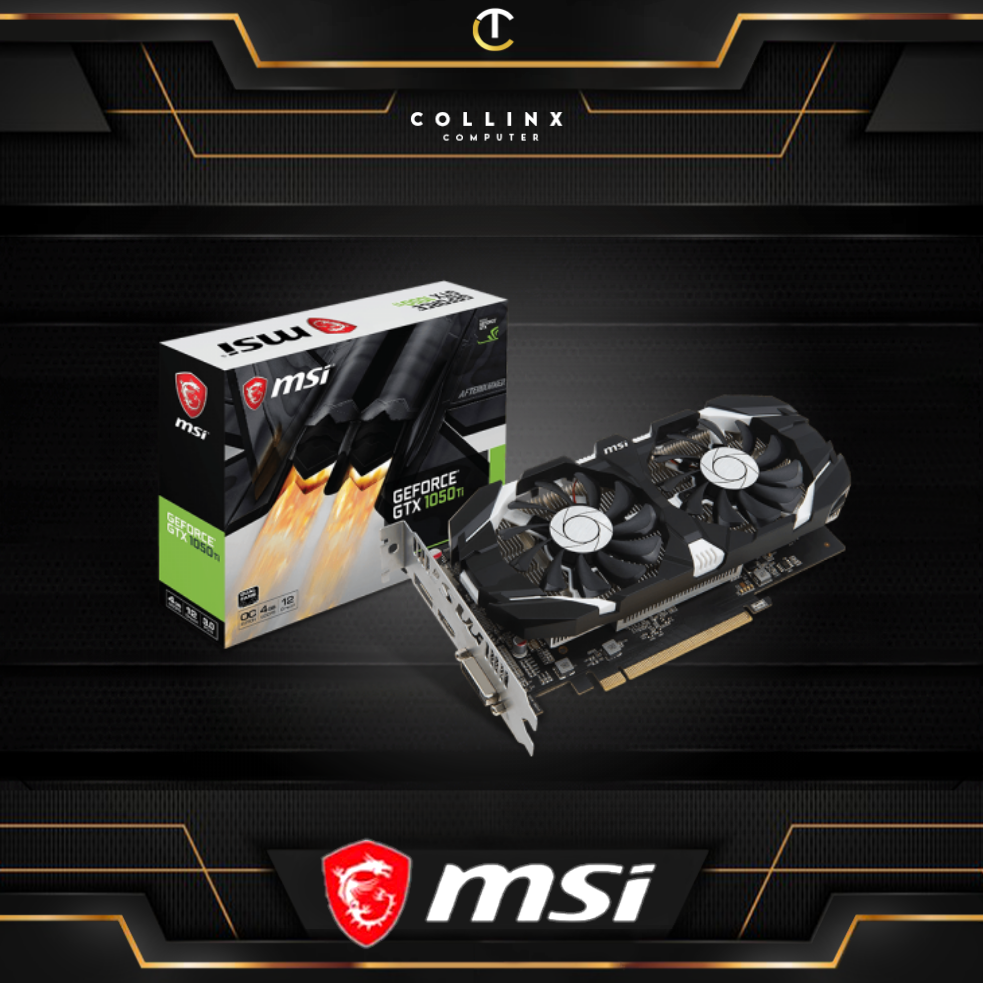 GTX 1050Ti MSI OCV1 Gaming Graphics Card 128 Bit | 4GB Nvidia GeForce ...