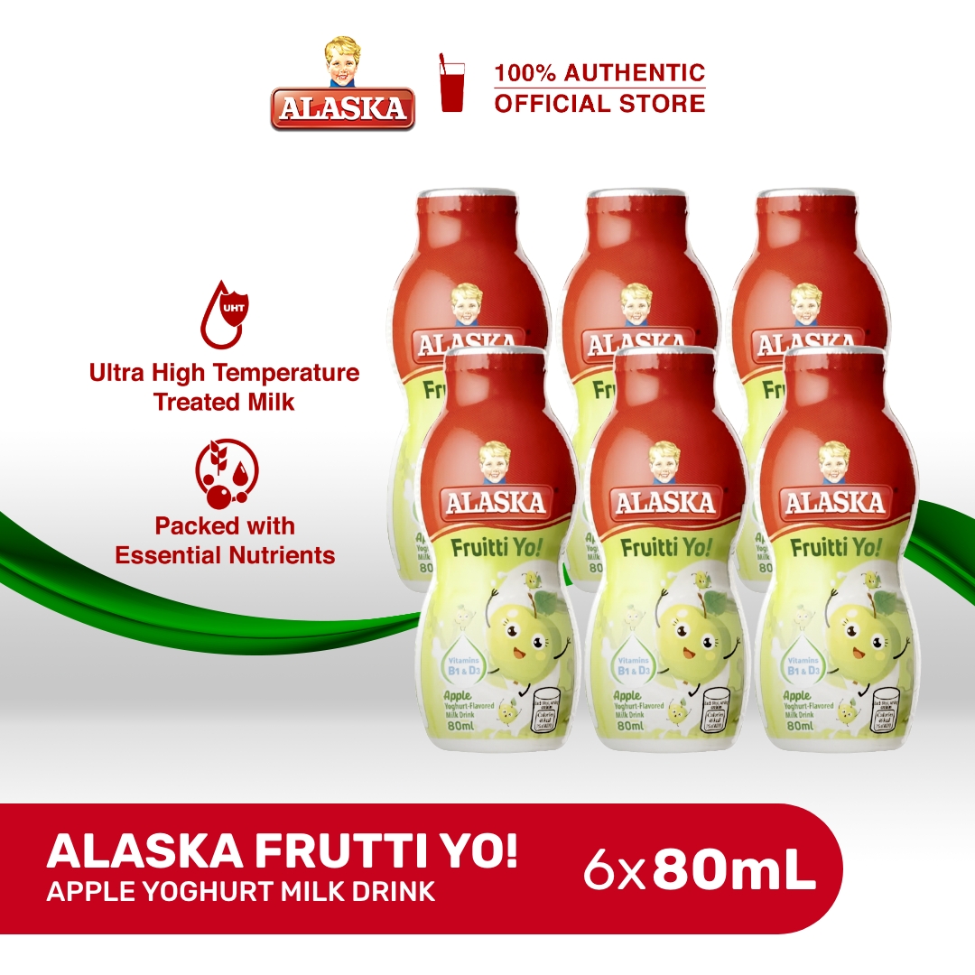 Alaska Fruitti Yo! Apple Yoghurt Milk Drink 80ml | Set of 6 | Lazada PH
