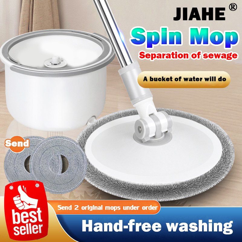 Square Hand-free washing Dry and wet MILANG Spin Mop Rotary mop lifting ...