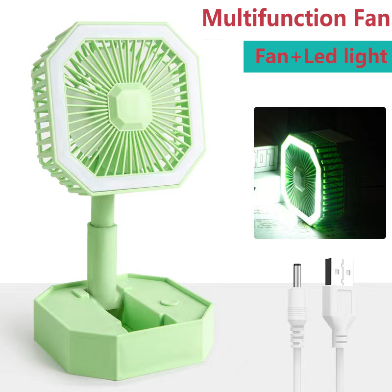 Portable Mini Desk Fan Electric Telescopic Fan Multi-function Fan Stand ...