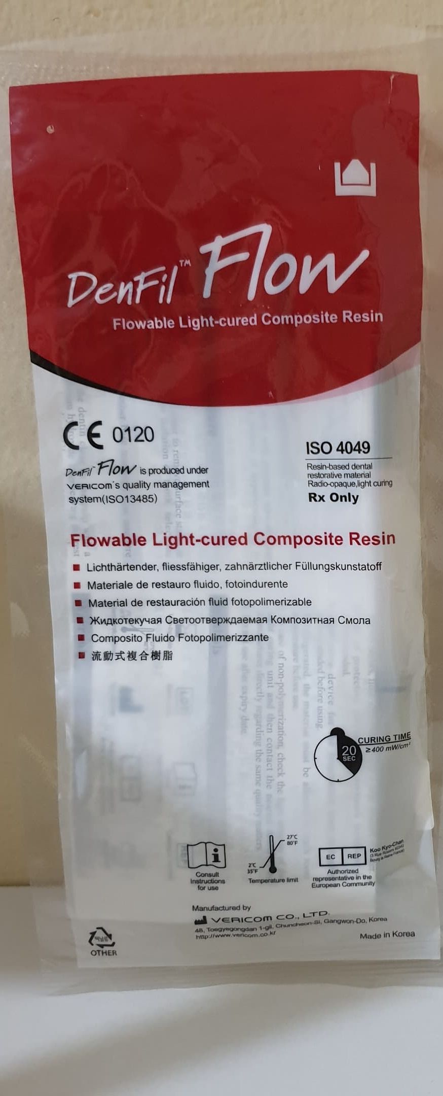 DenFil Flow Flowable Light-cured Composite Resin A1 shade/pack | Lazada PH