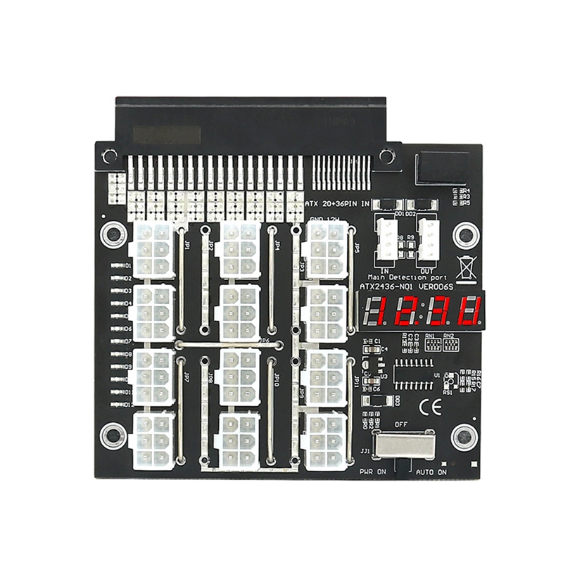 Upgraded ATX 12X 6Pin Power Breakout Board with Flash LED Display 12V ...