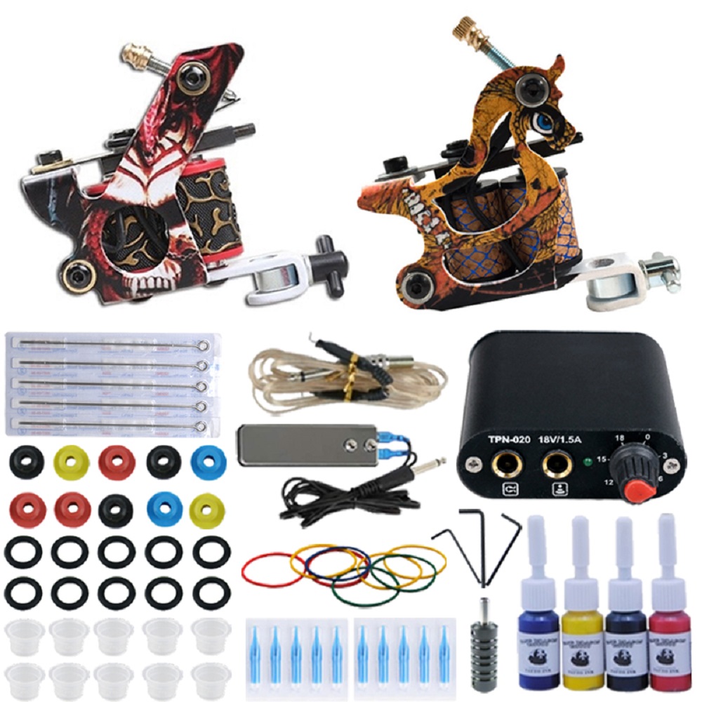 Tattoo Equipment Double Machine Tattoo Machine Set Tattoo Accessories ...