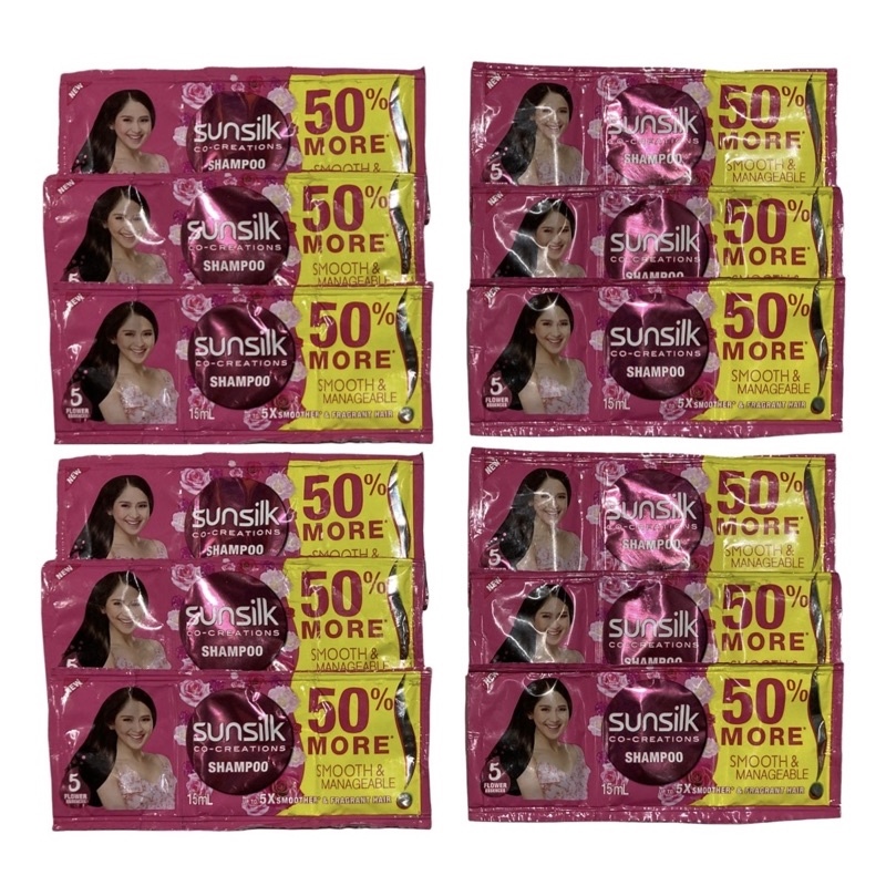 The new 2022 Sunsilk shampoo sachet trio 15ml x 12pcs | Lazada PH