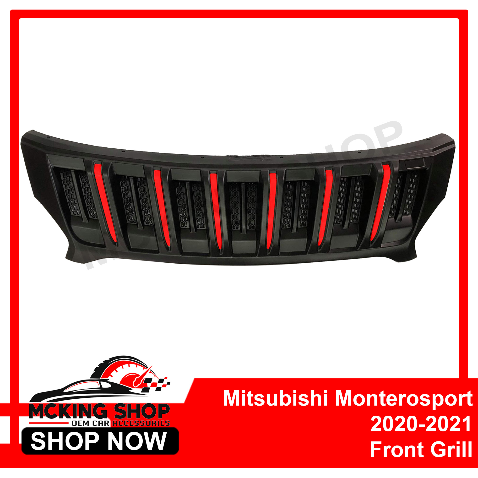Mitsubishi Montero 2021 Armageddon Front Grill (Black) With Red Trim ...