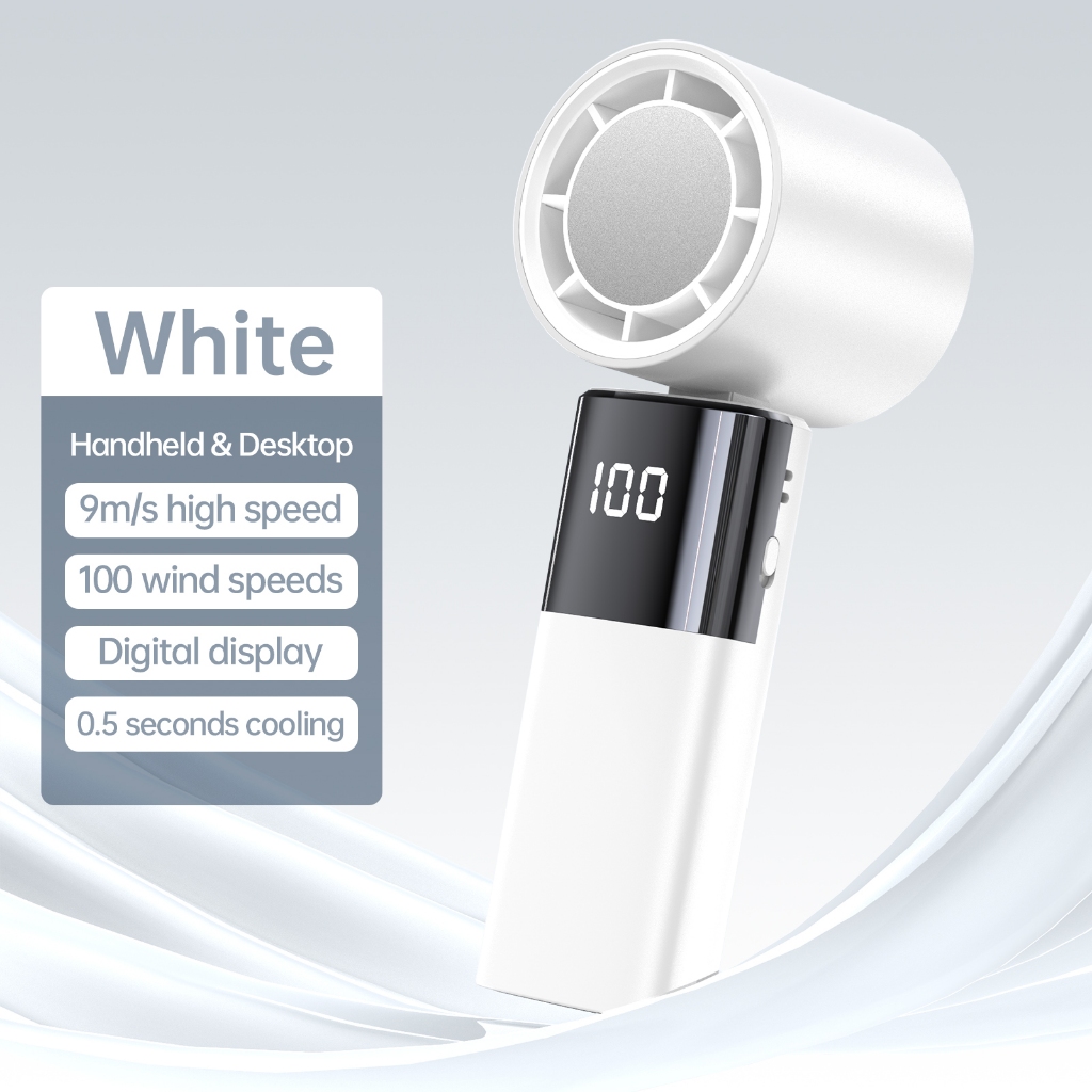 GOOJODOQ High Speed Handheld Fan 100 Level Strong Wind Portable Fan ...