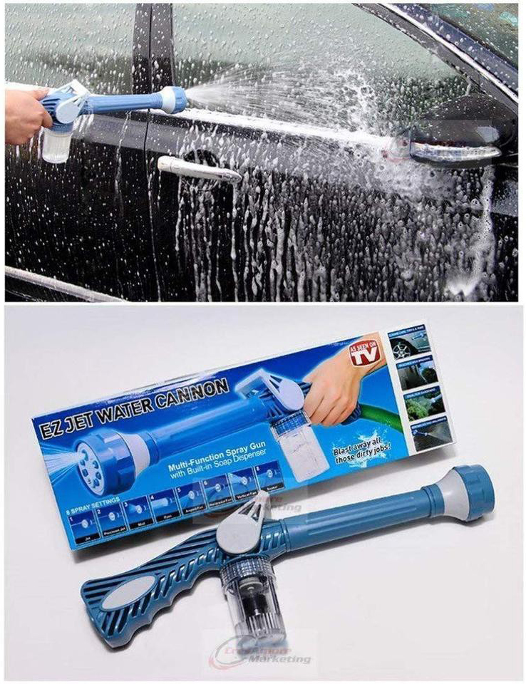 WATER JET CANNON EZJet Wash Machine Spray Gardening Car Home Indoor ...