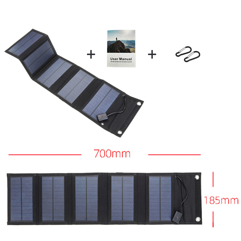 Portable Solar Panel Charger With Adapter Cable Integrated Solar Panel ...