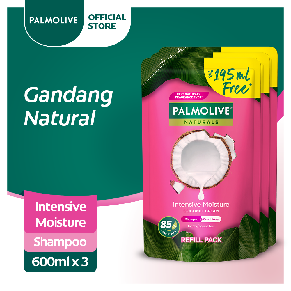 Palmolive Naturals Intensive Moisture Shampoo 600mL Doy, Pack of 3 ...