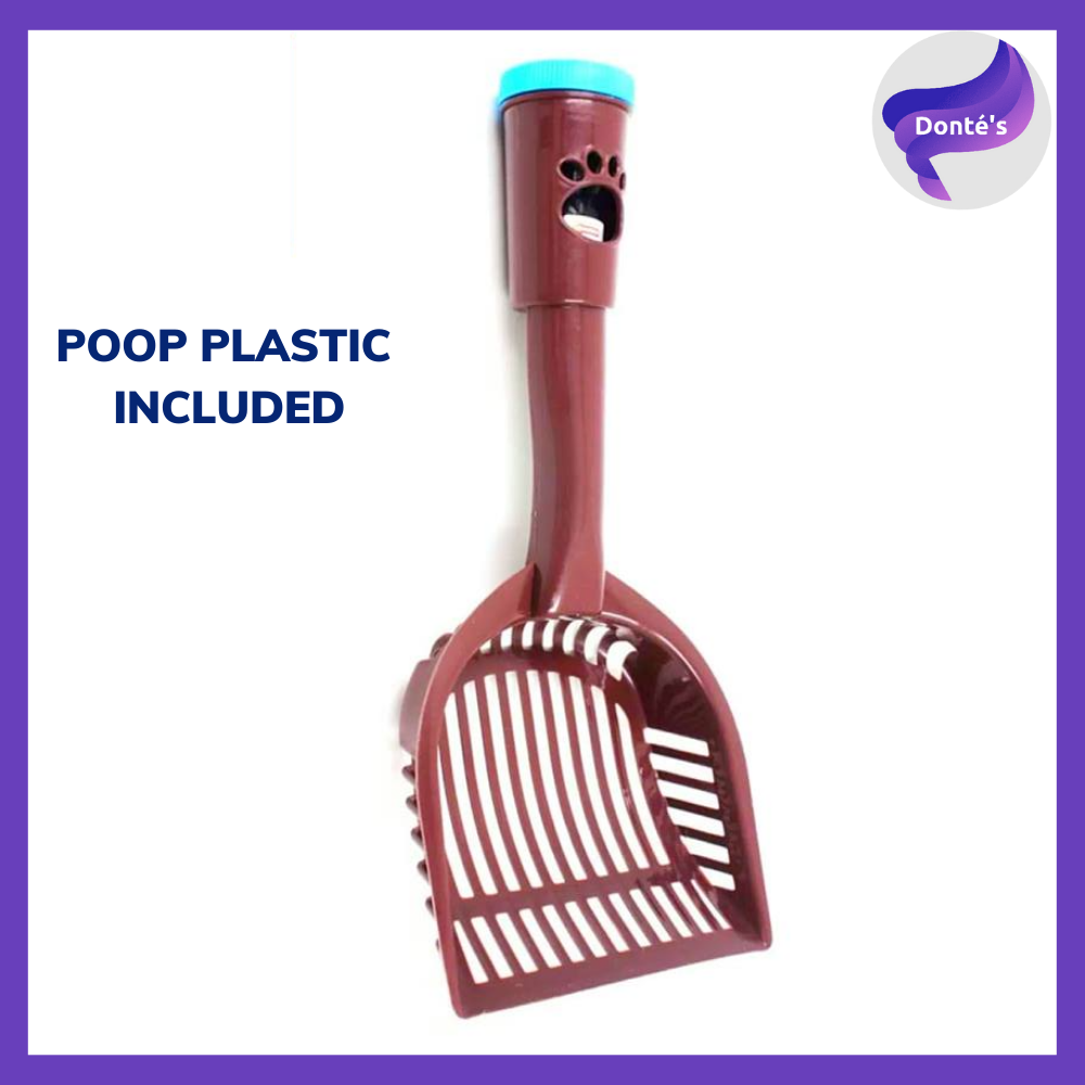 Plastic Pet Poop Scooper Cat Dog Litter Waste Shovel with Plastic Poop ...