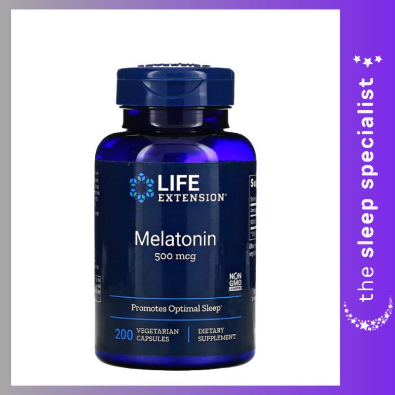Life Extension, Melatonin,(300mg, 500 mcg) , (100 & 200) Veg Capsules ...