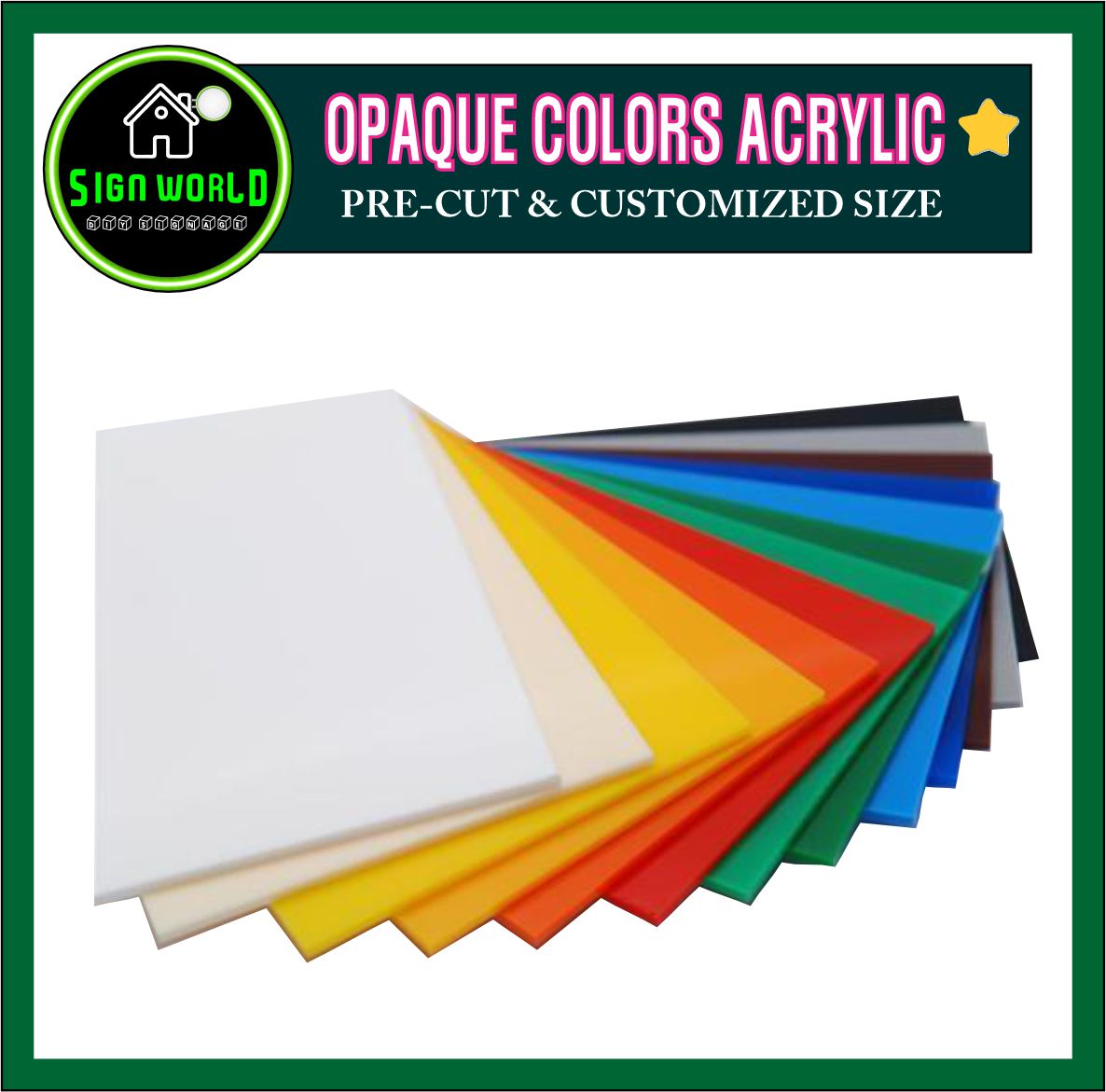 Colorful Opaque Acrylic Sheet Pre Cut | Lazada PH