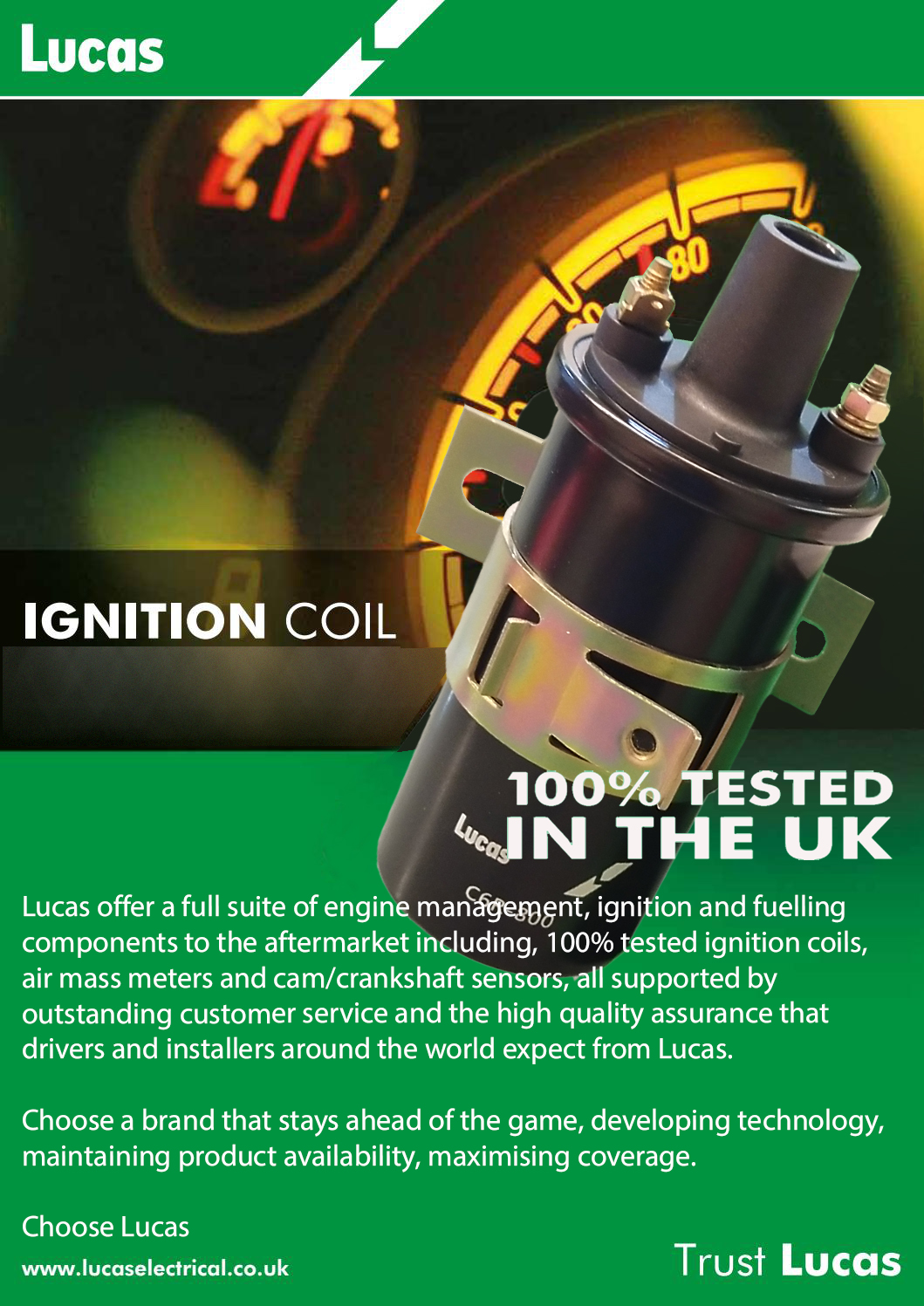 Genuine Lucas Ignition Coil Universal Bottle Type with Resistor for ...