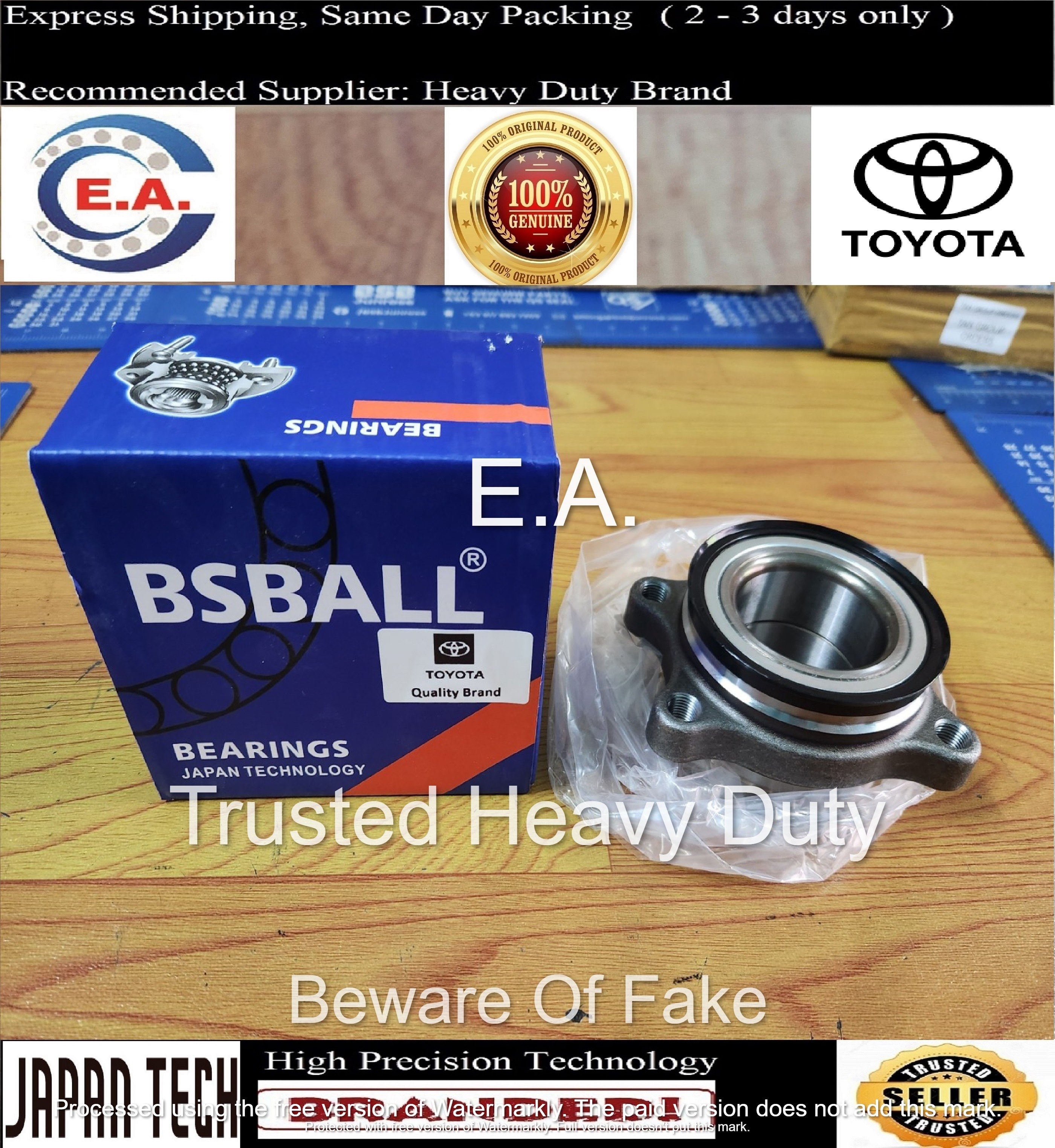 (FRONT) Heavy Duty Toyota Hi Ace Front Wheel Bearing 2005-2019 43560 ...
