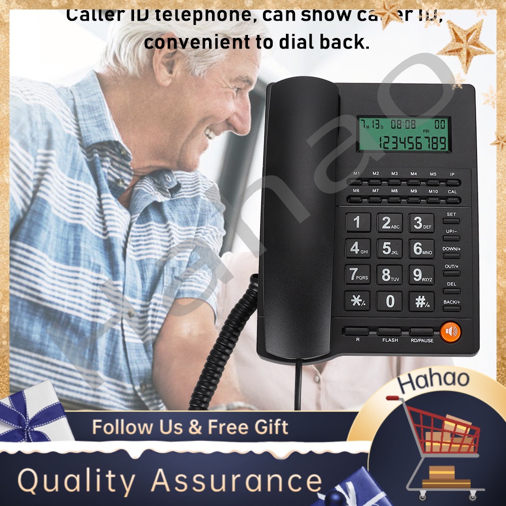 [Seller Recommend] Hahao Caller ID Telephone Backlight Landline w/ Dial ...