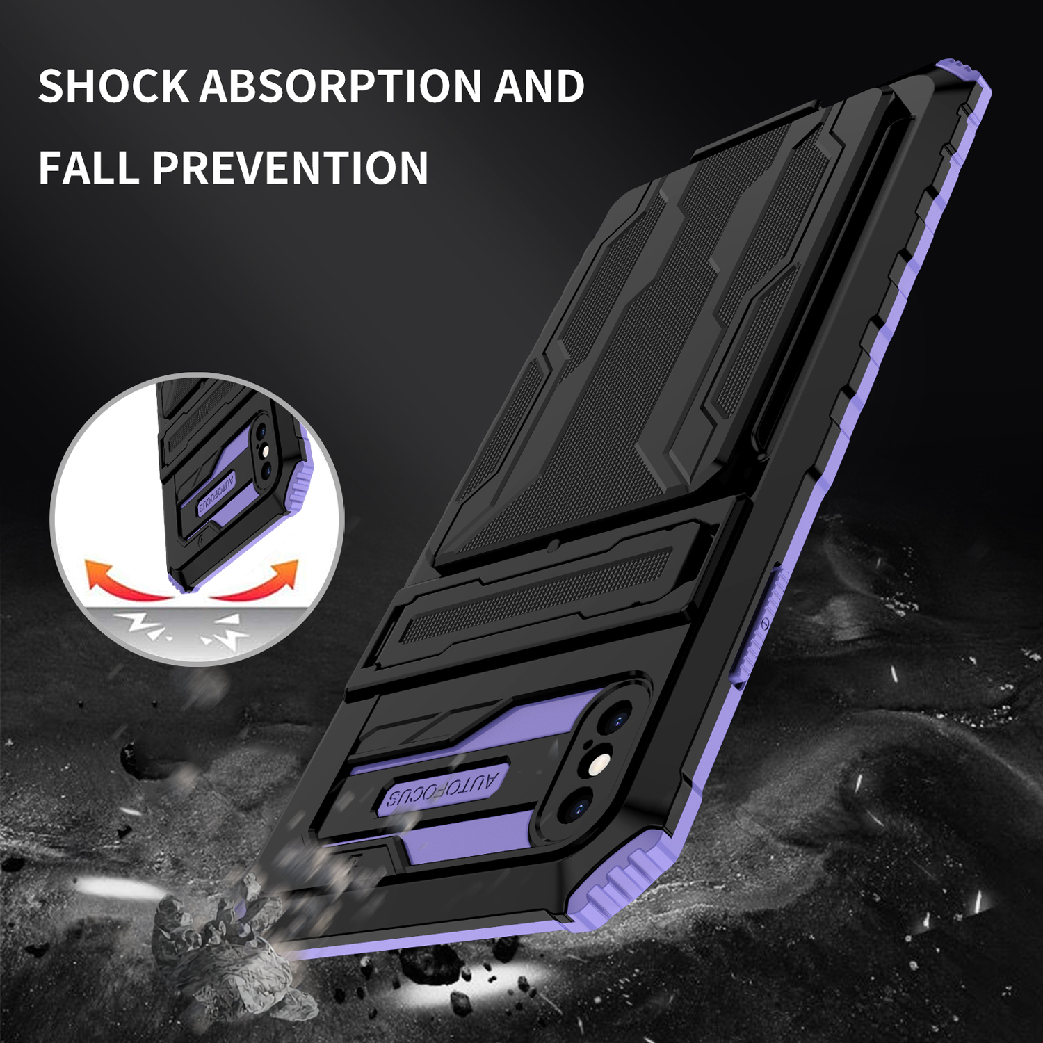 iPhone XS Max Case ,EABUY Three-in-one Multifunctional Hidden Credit ...