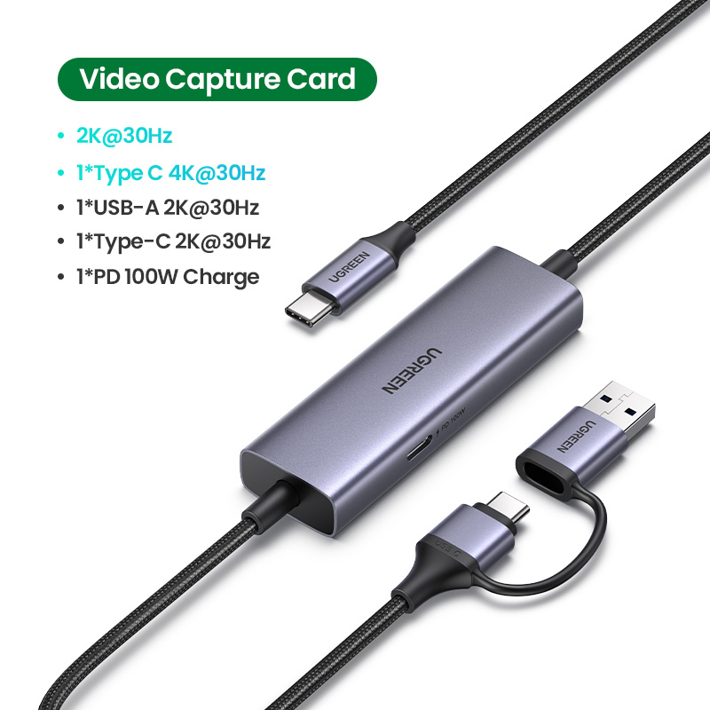 UGREEN HDMI Video Capture Card Live Image 4K 30Hz HD Type C Collector ...
