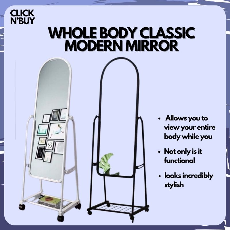 WHOLE BODY CLASSIC MODERN MIRROR WITH STAND AND WHEELS Whole Body ...