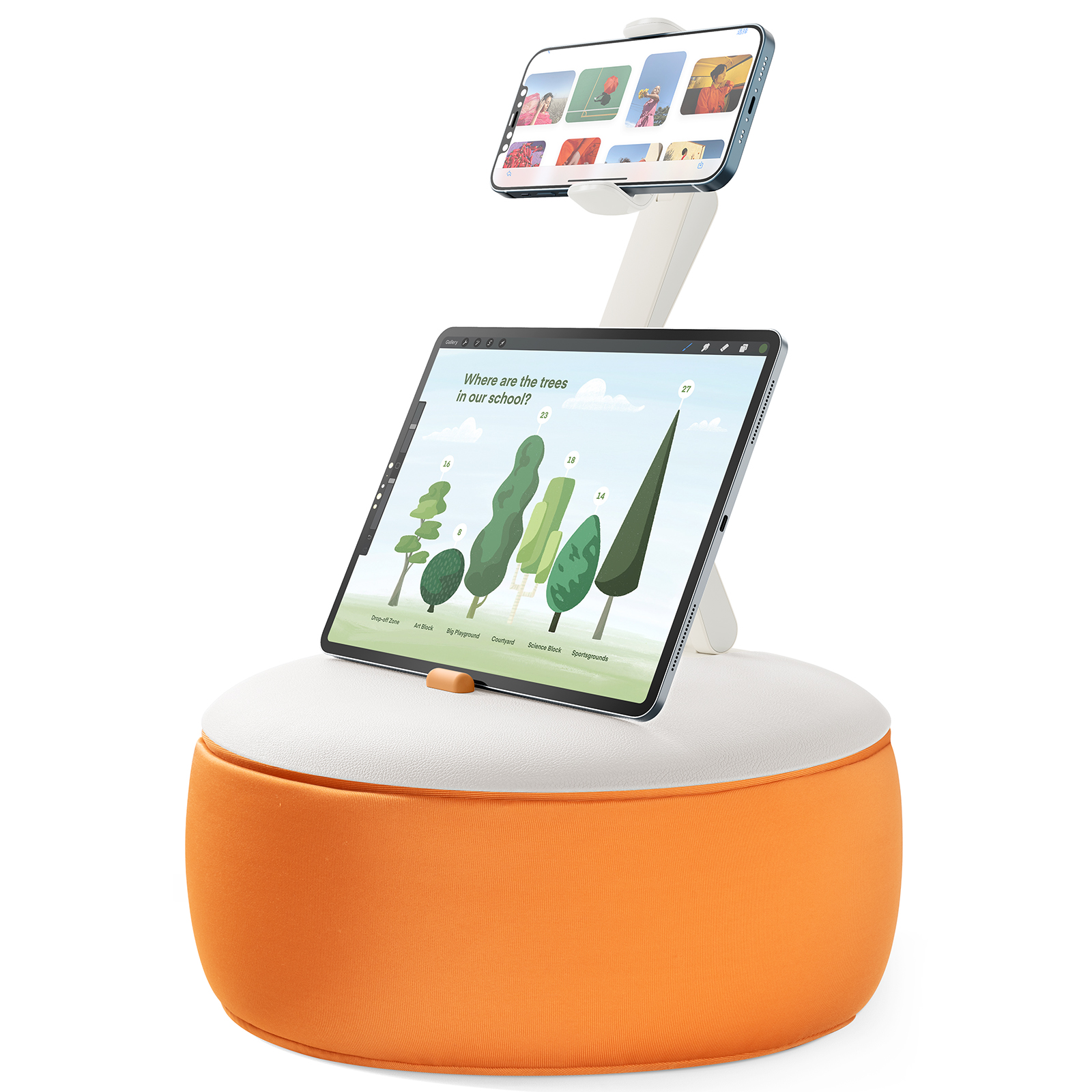 SAIJI U2 Cell Phone Pillow Holder for Bed,360° Angle Adjustable Clip ...