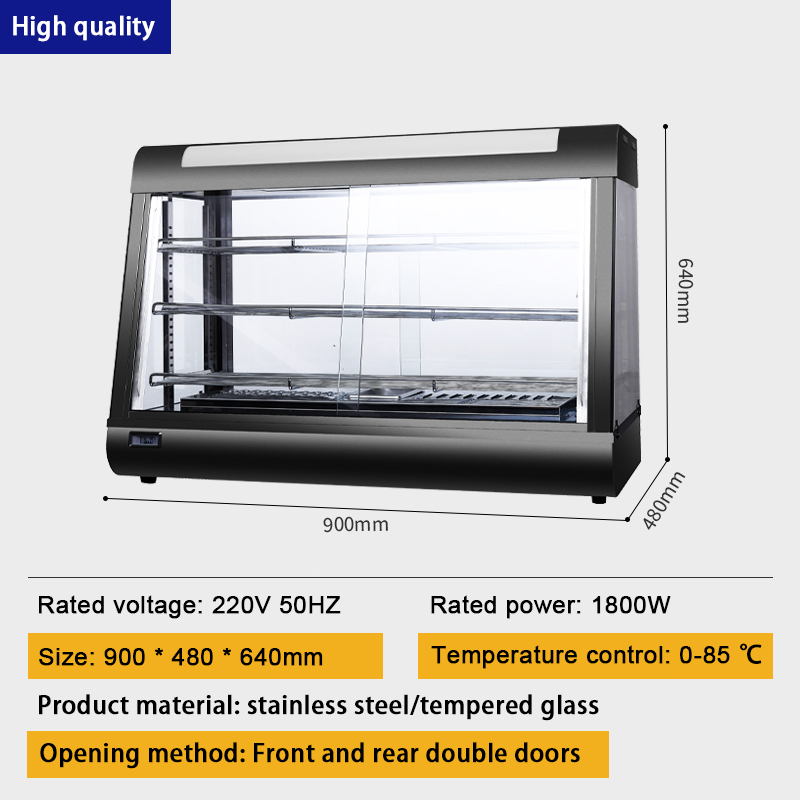 ZZUOM desktop insulation display cabinet, commercial food heater, egg ...