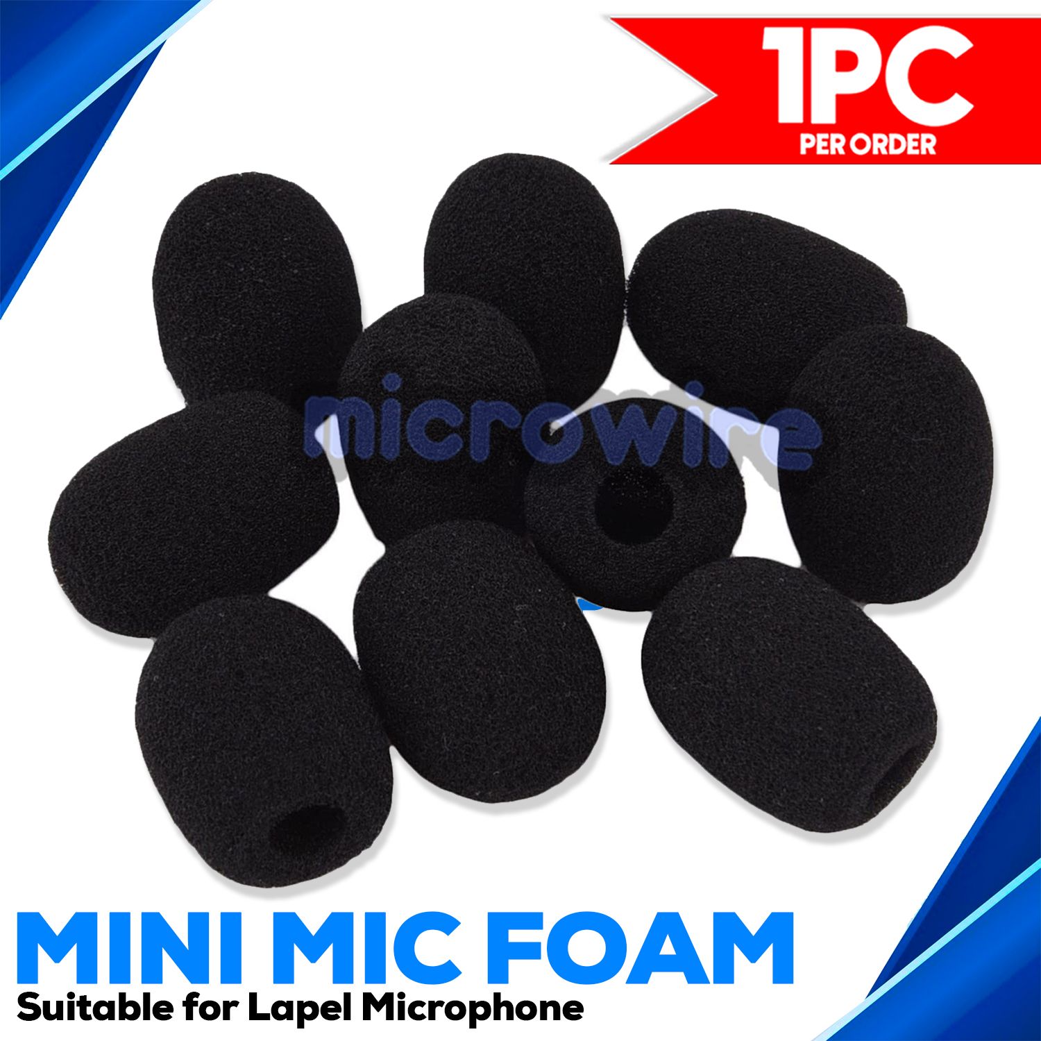 Mic Foam Microphone Foam Windscreen Muff for Lapel Lavalier Mic | Lazada PH