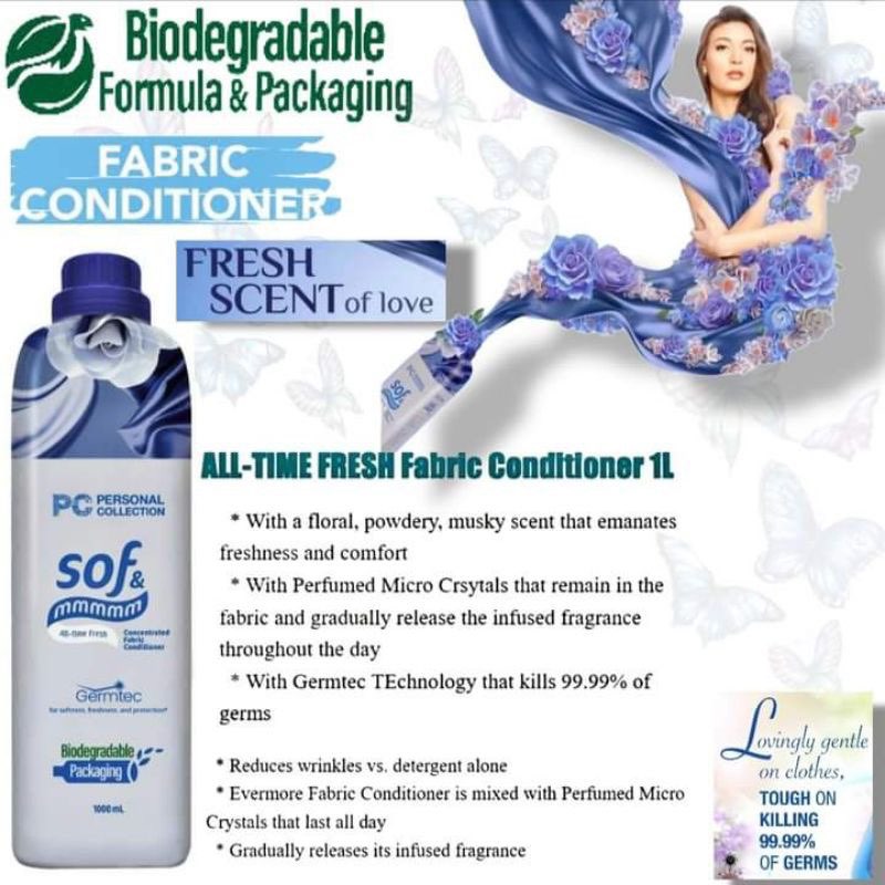 PERSONAL COLLECTION SOF FABRIC CONDITIONER & SOFTENER 1000% AUTHENTIC ...