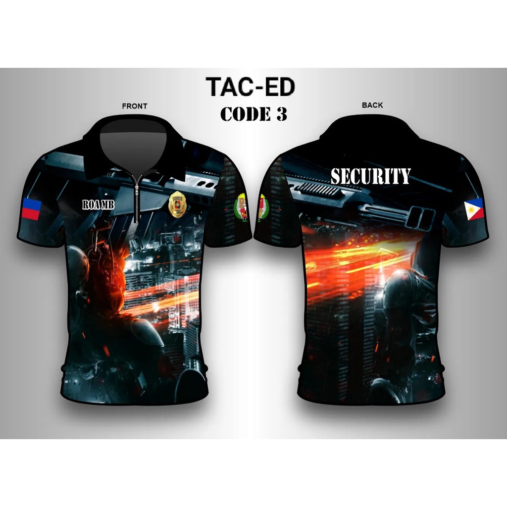 SECURITY OFFICER GUARD DEFENDER High Quality Full Sublimation Polo ...