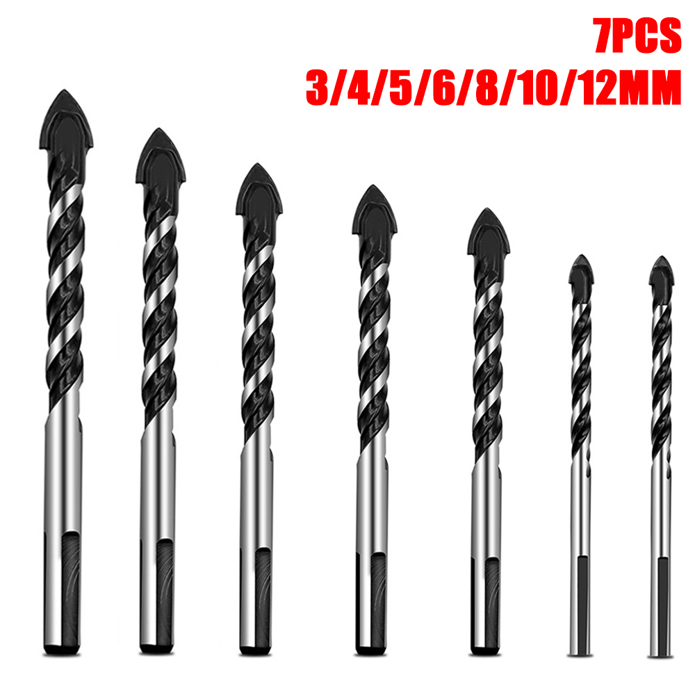 7pcs Multi-Material Tungsten Carbide Drill Bit Set For Porcelain ...