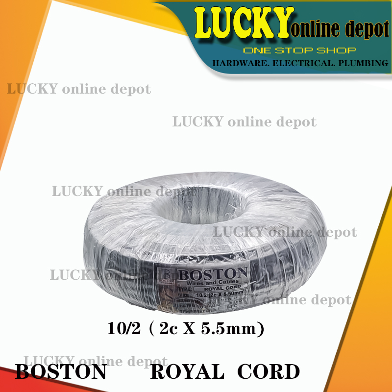 BOSTON ROYAL CORD WIRE 18/3c, 18/2c, 16/3c, 16/2c, 14/2c, 14/3c, 12/2c ...