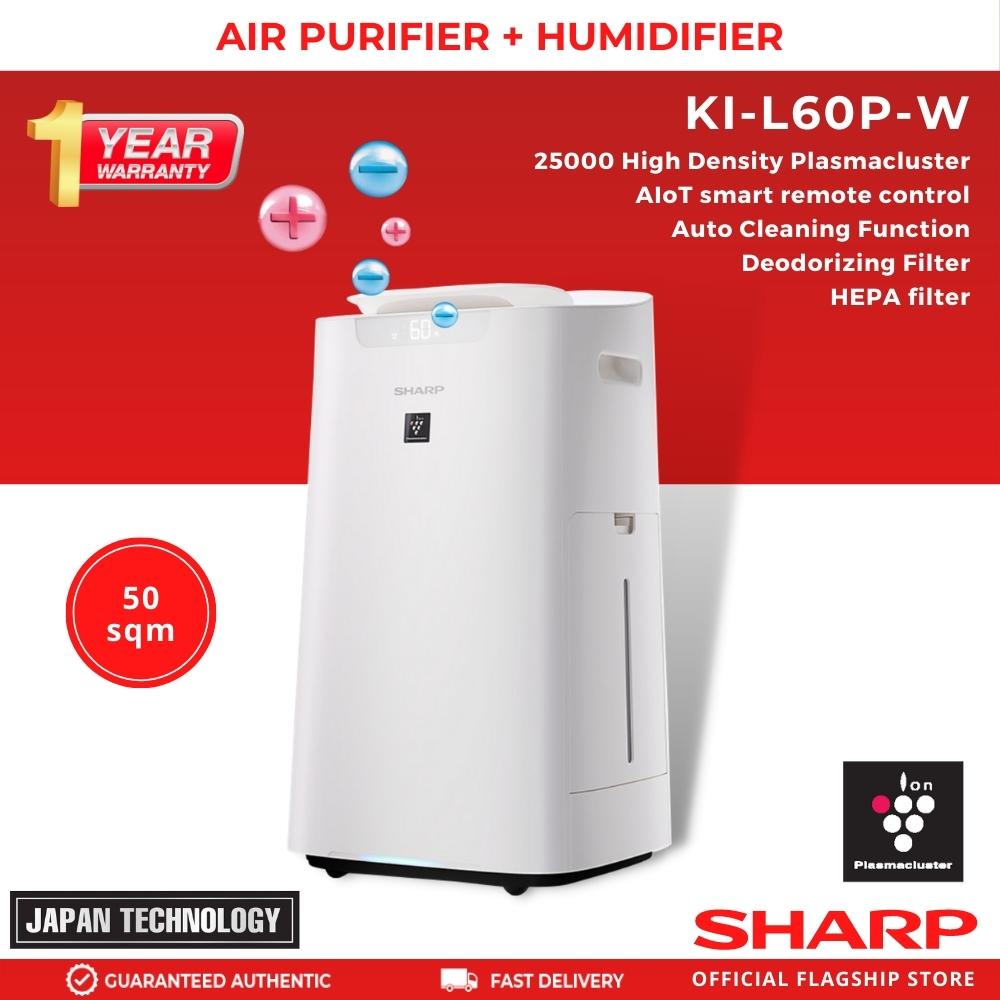 Sharp KI-L60P-W 50 sqm Air Purifier with HUMIDIFIER | Lazada PH
