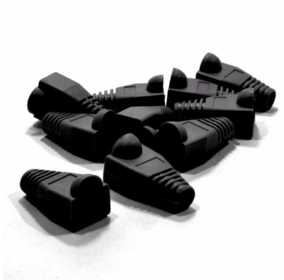 20pcs RJ45 Cat5e Cat6 Rubber Boots Black | Lazada PH