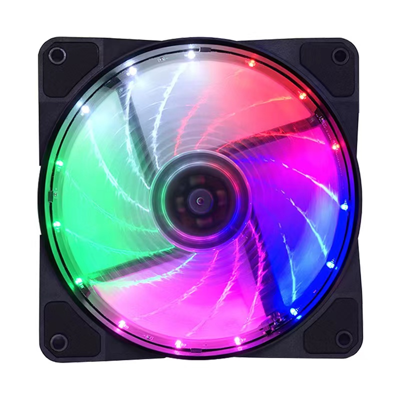 ALLAN DC 12V 0.2A 120MM RGB LED Cooling Fan MULTI-COLOR/RGB For ...
