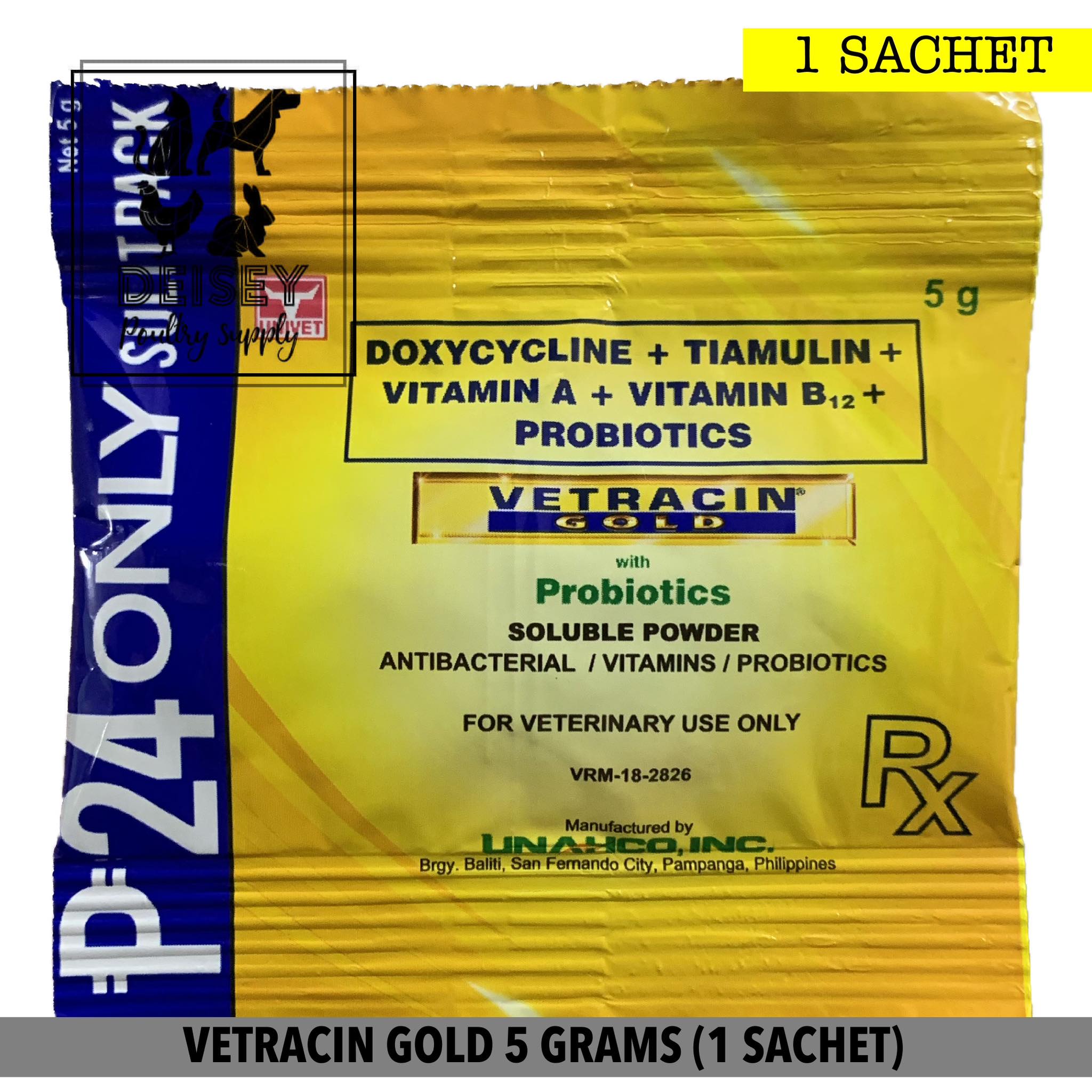 Univet Vetracin Gold With Probiotics 5g New Packaging (1sachet) | Lazada PH