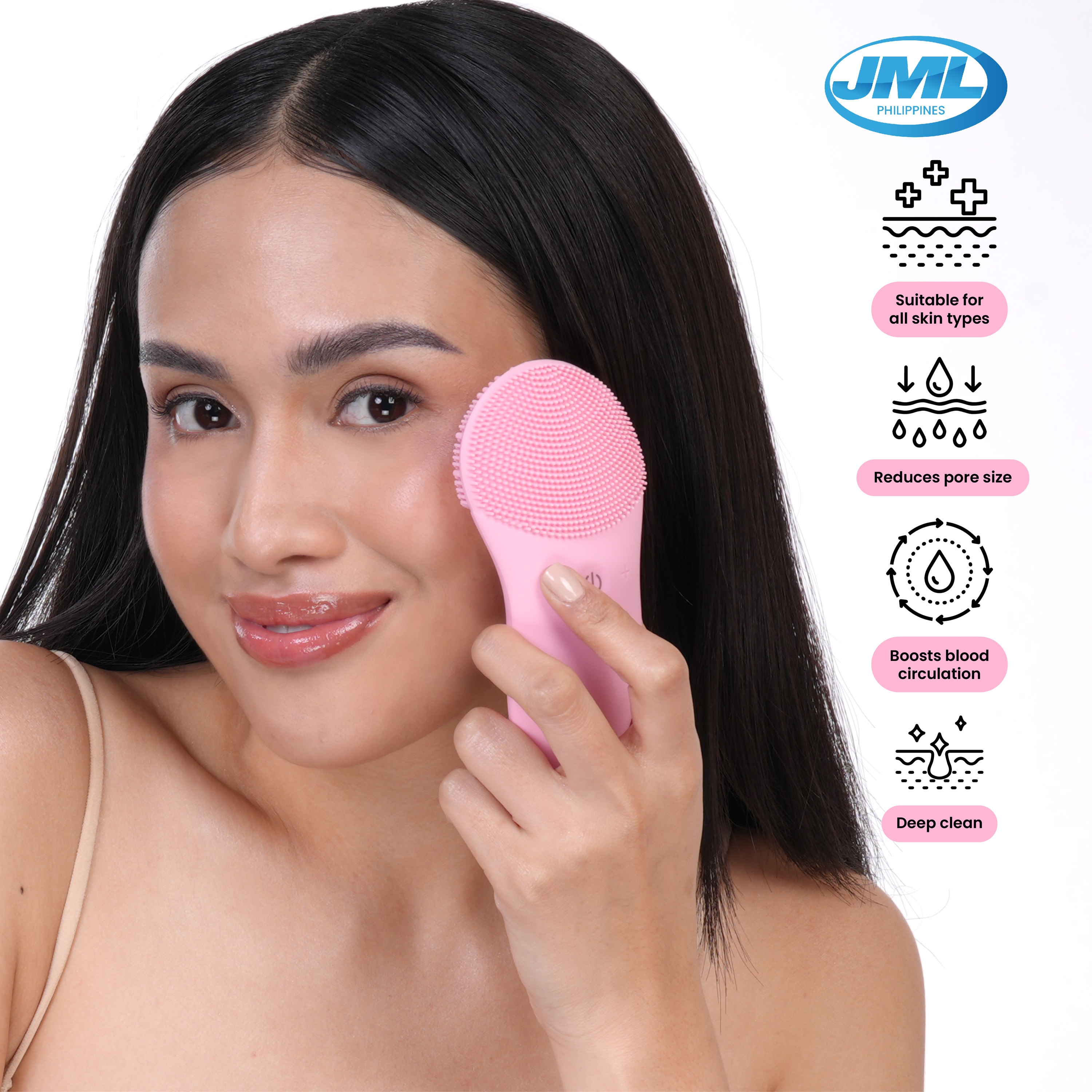 JML Touch Beauty Sonic Silicone Facial Cleanser TB-1788 | Lazada PH