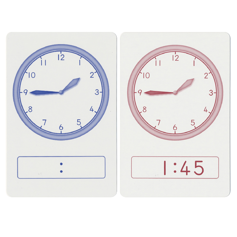 Kumon flash cards easy telling time write and wipe ages 2 + official education enlightenment ...